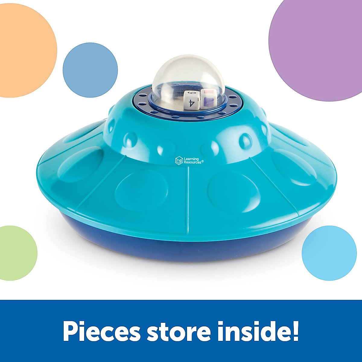 Learning Resources Oodles of Aliens Sorting Saucer, Fine Motor Skills, Counting and Sorting Toys, Preschool Games, Educational Toys, 48 Pieces, Ages 4+
