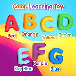 Alphabet Letters Sensory Toys for Toddlers: ABC Learning Educational Montessori Toys Preschool Activities for Kids 3 4 5 6 Years Old, 26pcs Squishy Fidget Toys for Autistic Children, Uppercase