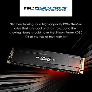 Silicon Power 512GB NVMe M.2 PCIe Gen3x4 2280 TLC R/W up to 3,400/2,300MB/s SSD (SP512GBP34XD8005)