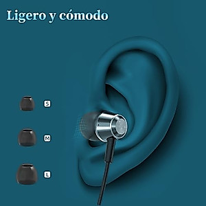 HAPPYAUDIO USB C Headphones Compatible with Most Devices On The Market with Type C - Hi-Fi Stereo Wired Earphones