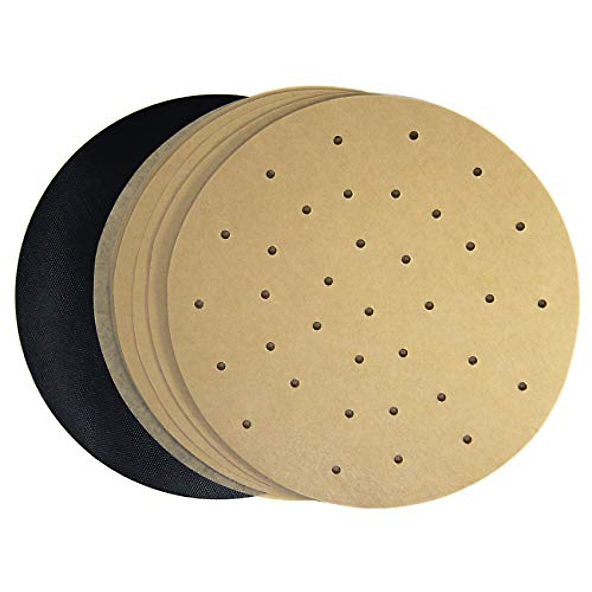 Air Fryer Round Paper Liners Compatible with Ninja, Frenchmay, Habor, Maxi-Matic, Power Airfryer Oven, Zeny +More | Unbleached Parchment Paper Sheets