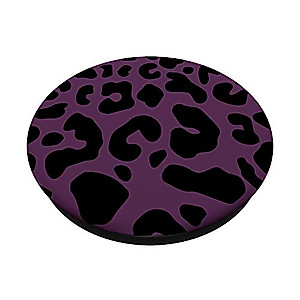 Purple Leopard Cheetah Print Animal For Women Girls Cute PopSockets PopGrip: Swappable Grip for Phones & Tablets