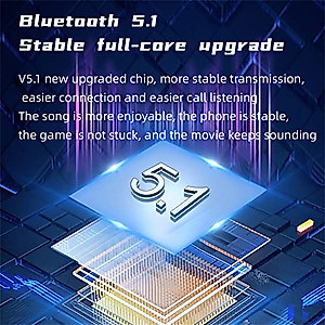 pstuiky Auto Pairing Wireless Earbuds Bluetooth 5.1 in Ear Light-Weight Headphones Built-in Microphone HiFi Immersive Premium Stereo Sound with Charging Case Sports Games Headset