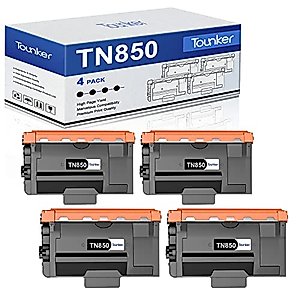 TN850 TN 850 Toner Cartridge Compatible Toner Replacement for Brother TN850 TN820 TN 850 TN-850 TN 820for Brother HL-L6200DW MFC-L5850DW MFC-L5900DW MFC-L5700DW HL-L5200DW High Yield Printer (4 Black)