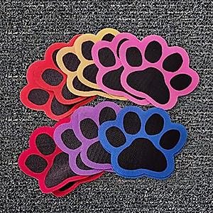 48pcs Carpet Markers Velcro Spot Markers for Classroom Floor Carpet Spots for Kids, Sitting Dots for Kids Carpet Spots for Kids, Teachers, Preschool and Kindergarten Paws Shape