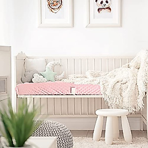 6 Pack Changing Pad Cover Unisex Ultra Soft Minky Dots Fabric Plush Changing Table Covers Breathable Wipeable Changing Table Sheets Suit for Baby Boy and Girl Fit 32'' x 16" Contoured Pad