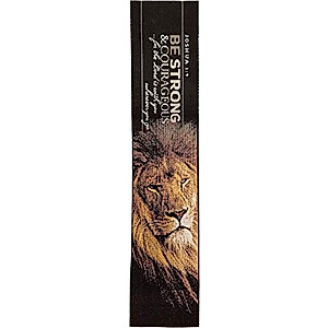 Logos Bookmark - Be Strong & Courageous - Joshua 1:9, Christian Cloth Carpet Bookmark