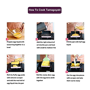 IBBM I WILL BE YOUR BEST MEMORY Tamagoyaki Japanese Omelette Pan/Egg Pan - Non-stick Coating - Rectangle Frying Pan Mini Frying Pan – Grey