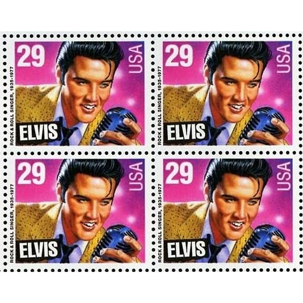USPS Elvis Presley (Sheet of 40) 29 Cent Postage Stamps 1993 Scott #2721