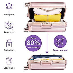 Bramble 7 Sizes 20 Vacuum Storage Bags Space Saver Bags (2 XL Jumbo/2 Jumbo/2 Large/2 Medium/6 Small/6 Roll) Compression Storage Bags for Comforters & Blankets, Vacuum Sealer Bags for Clothes Storage