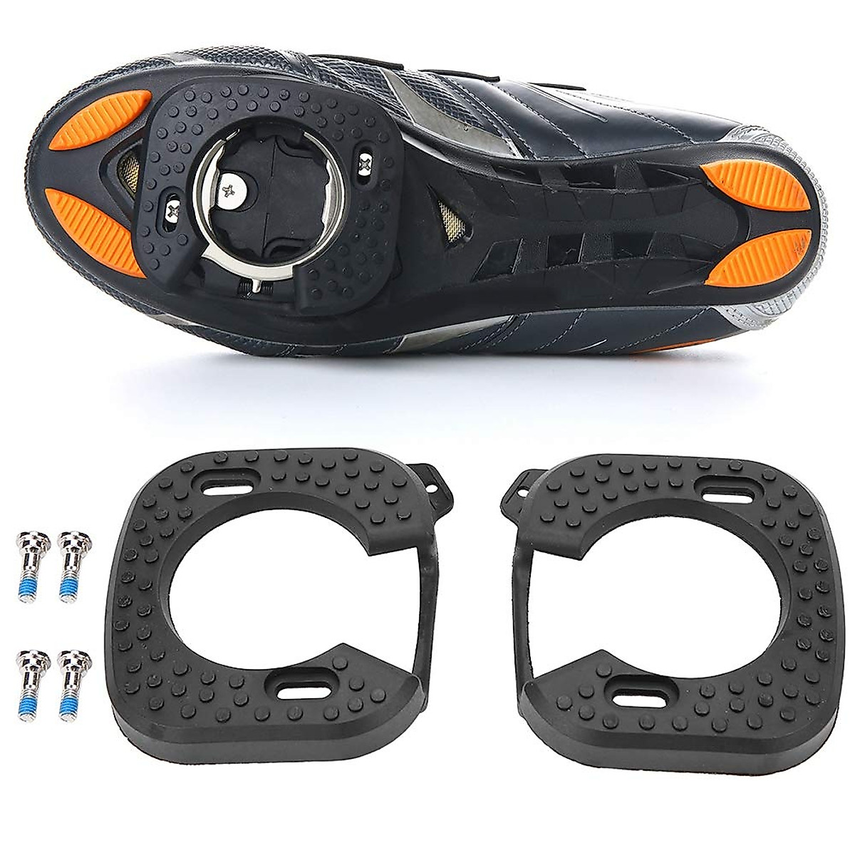 Pilipane Bike Shoe Cleats, Rubber Cycling Pedal Cleat Cover Bicycle Accessory, Quick Release Durable Cycling Shoes Cleat Cover for SpeedPlay Zero