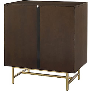 Crosley Furniture Blair Bar Cabinet, Dark Brown/Gold