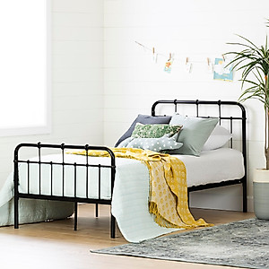 South Shore Cotton Candy Metal Complete Bed-Twin-Black