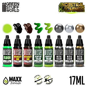 Green Stuff World for Models & Miniatures Paint Set Ancestral Machines 12252