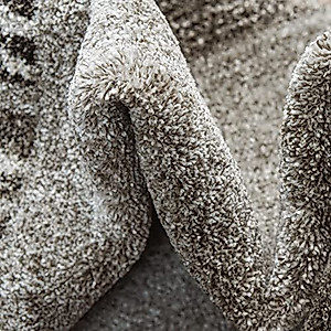 Rugs.com Angelica Collection Rug – 6 Ft Round Light Gray Medium Rug Perfect for Kitchens, Dining Rooms