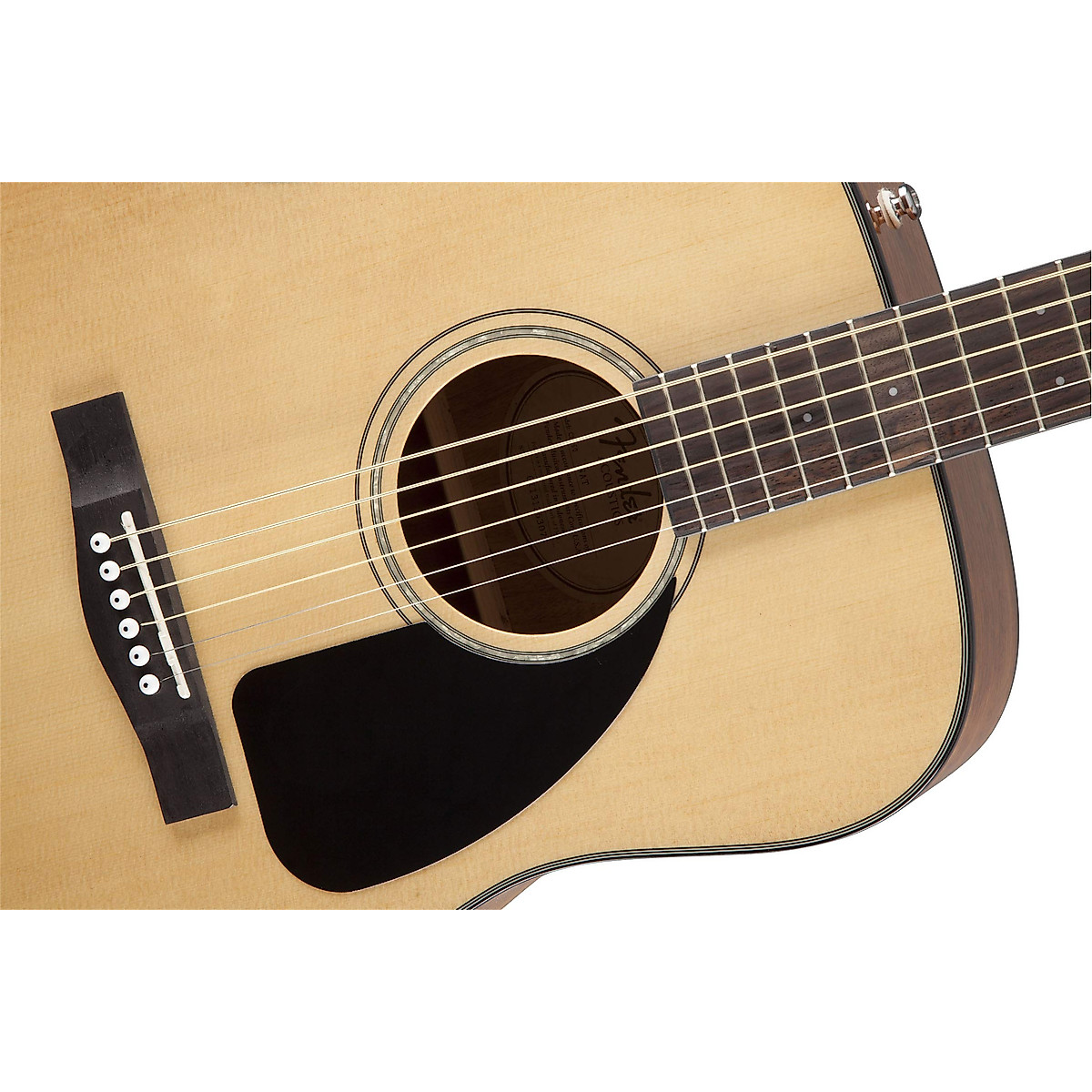 Fender CD-60 Dreadnought Acoustic Guitar - Natural Bundle with Hard Case, Strap, Tuner, Strings, Picks, Fender Play, Instructional Book, and Austin Bazaar Instructional DVD
