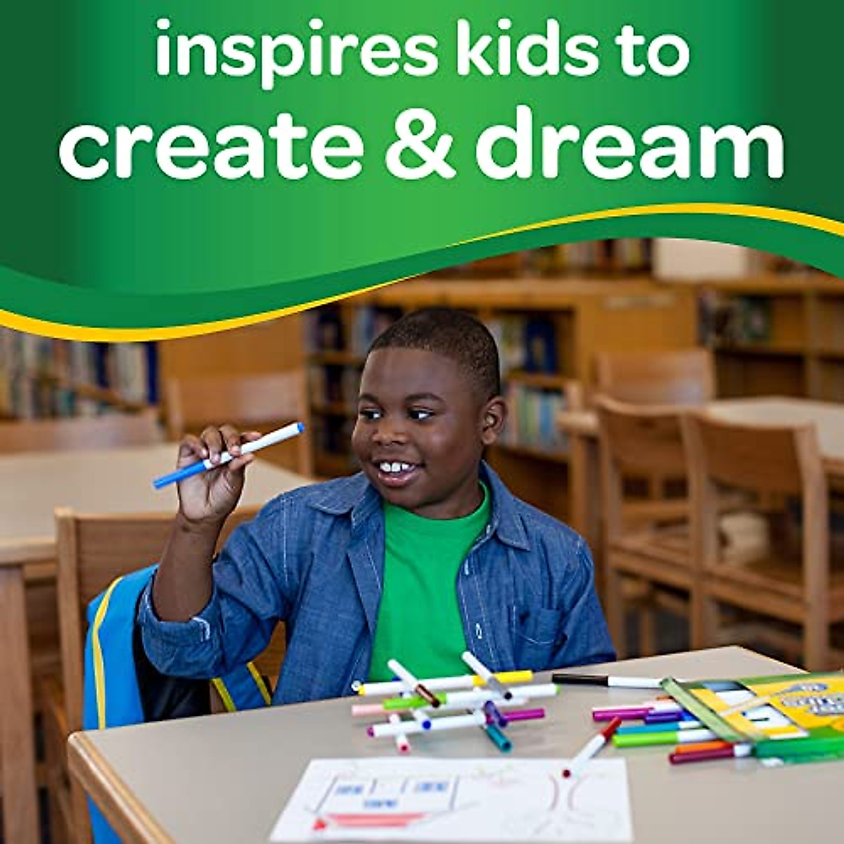 Crayola Super Tips Marker Set (100 Count), Washable Markers, Kids Gifts for Girls & Boys