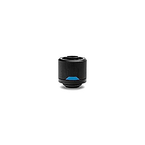 EKWB EK-Quantum Torque STC-10/16 Compression Fitting for Soft Tubing, 10/16mm (3/8" ID, 5/8" OD), Black