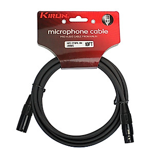 KIRLIN Cable MPC Microphone Cable, XLR, Black, 10FT (MPC-270PB-10/BK)