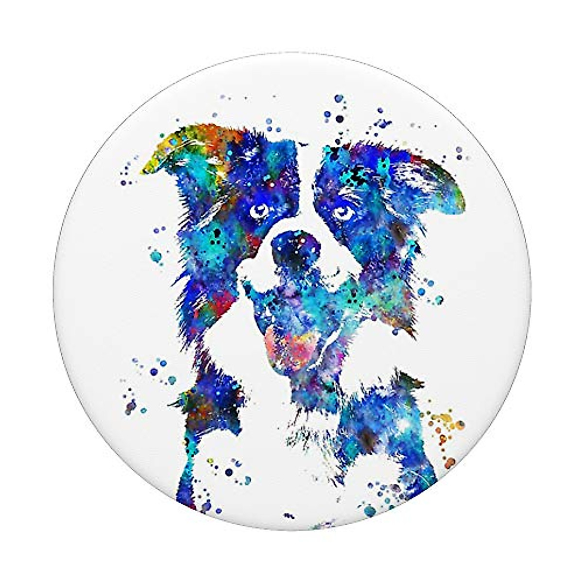 Border Collie watercolor art PopSockets PopGrip: Swappable Grip for Phones & Tablets