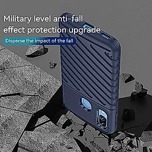 Phone case for Samsung Galaxy A40,Refined Carbon Fiber.Anti-Fall,Anti-Fingerprint.360°Full Protection case Blue