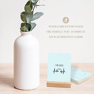 Nurse Gifts for Women, Christmas Thanksgiving Gifts for Nurses, Nursing Gifts for New Nurses, 30 Positive Self-care Cards with Wood Holder, Healthcare Workers Affirmation Cards Birthday Gifts