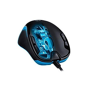 Logitech G300s Wired Gaming Mouse, 2,5K Sensor, 2,500 DPI, RGB, Lightweight, 9 Programmable Controls, On-Board Memory, Compatible with PC/Mac - Black