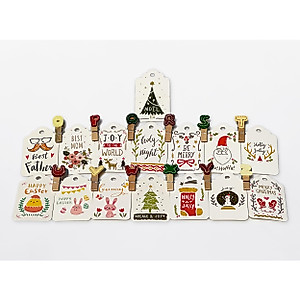 LWR CRAFTS Wooden Mini Clothespins Letters 26 Pieces