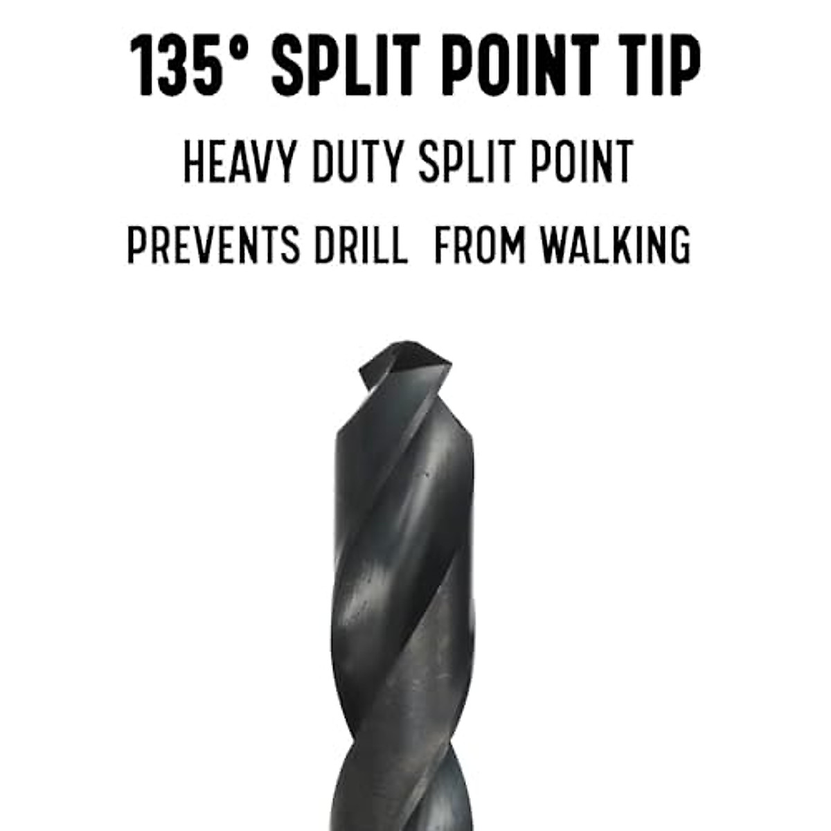 Drill America - D/AST3/16P12 3/16" High Speed Steel Heavy Duty Split Point Stub Drill Bit (Pack of 12), D/AST Series