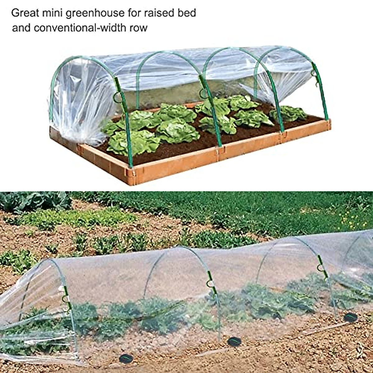 Mini Greenhouse Tunnel Greenhouses for Outdoors, Green House Hoops Small Greenhouse Kits to Build, Green Houses for Outside Greenhouse Cover Garden Hoops Raised Beds