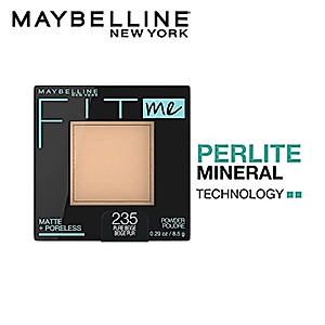 Maybelline Fit Me Matte + Poreless Pressed Face Powder Makeup, Pure Beige, 1 Count (Pack of 4)
