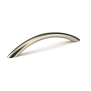 Richelieu Hardware BP16338195 Concord Collection 5 1/16-inch (128 mm) Center-to-Center Brushed Nickel Modern Arched Cabinet and Drawer Pull Handle for Kitchen, Bathroom, and Furniture