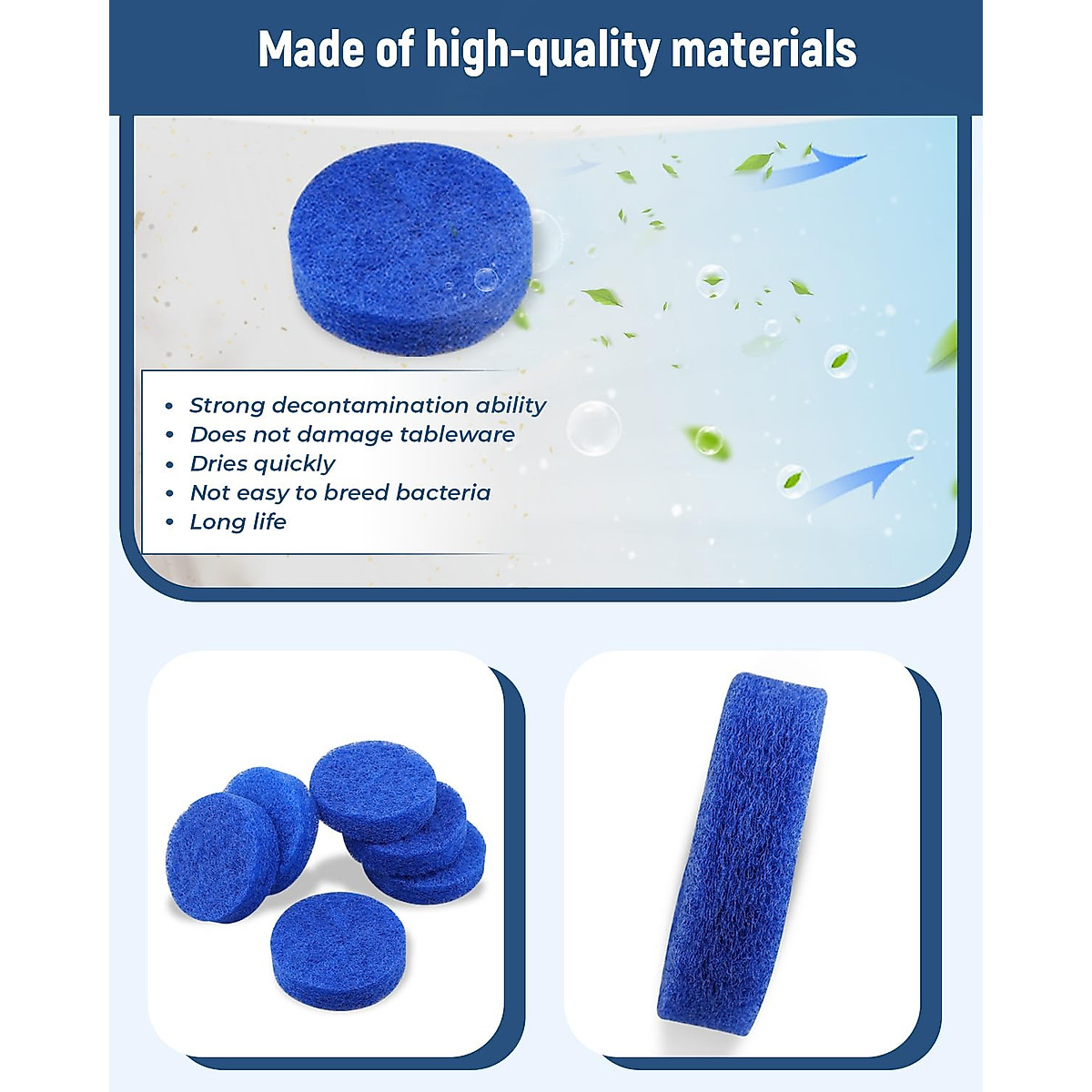 6PCS Scrub Pad Fit for Black & Decker PKS160 Power Scrubber, Power Scrubber Scrub Pad Replaces 90511586 Blue