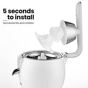 MIUI Citrus Juicer - Electric Orange Juice Squeezer 650W Powerful Motor-Stainless Steel Cup Body Easy to Clean, Juicer Machine Maker for Lemon Grapefruits (White)