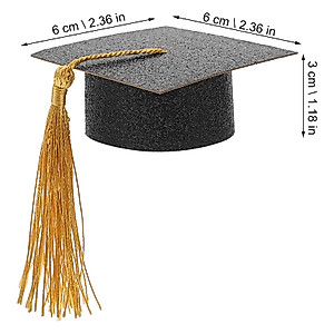 10pcs Mini Graduation Cap Graduation Hat Wine Bottle Covers Cupcake Toppers Graduation Hats Decoration for Graduation