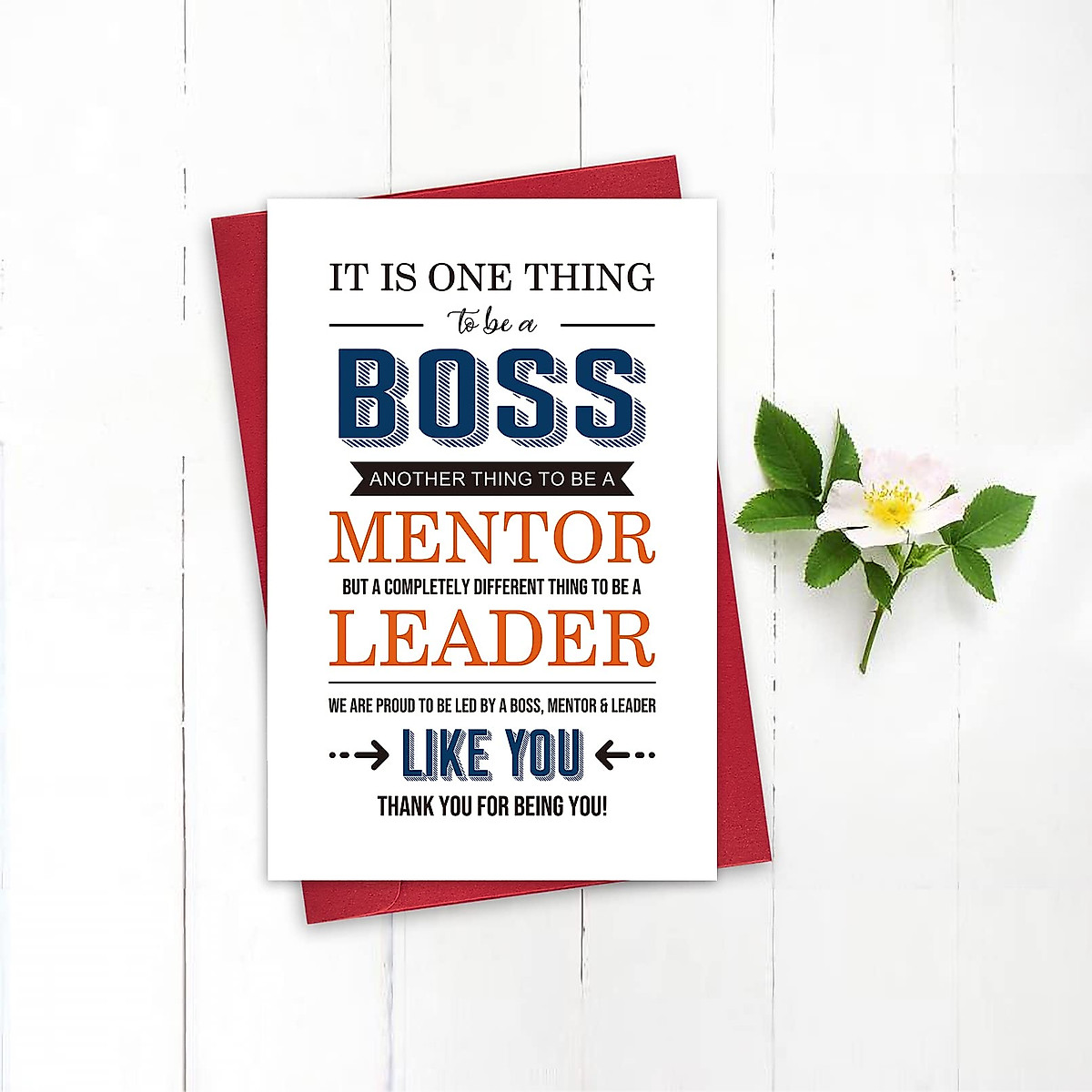 Boss Thank You Card, Unique Boss's Day Card, Boss Appreciation Card, Thank You for Being You