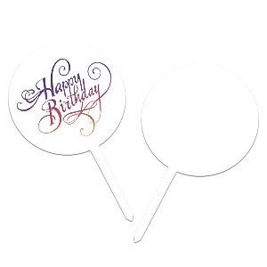 10 PCS 5 inch Acrylic Cake Toppers Blank DIY Birthday Cake Toppers for Wedding Engagement Birthday Party Graduation Anniversary Events Custom Printable Painted Cake Decorations