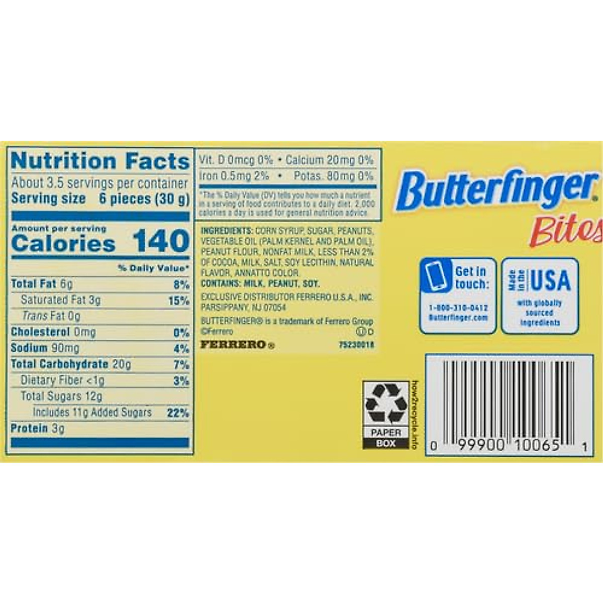 Butterfinger Bites Chocolate Bite-Sized Peanut Butter Candy, 3.5 Ounce