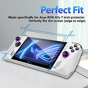 TQLGY 3 Pack Screen Protector for ASUS ROG Ally Handheld 7 inch 2023, Tempered Glass Screen Protector for ROG Ally, Transparent HD Clear, 9H Hardness, Anti-Scratch