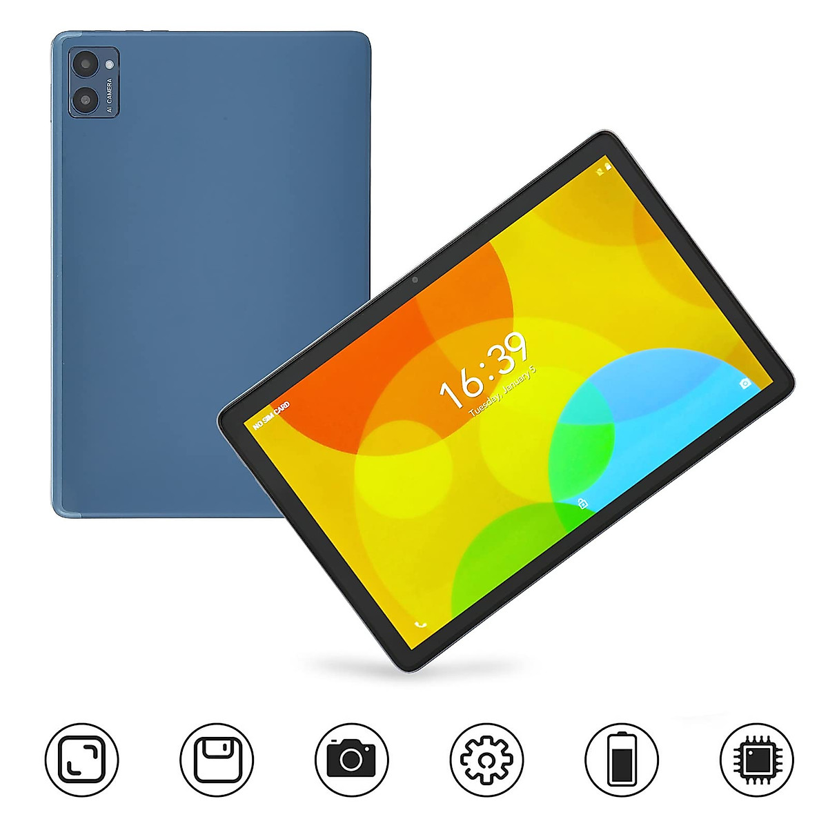 Luqeeg 10.1 Inch Tablet for Android 11-1920x1200 HD Resolution, 2.4G 5G WiFi Gaming Tablets, 8GB RAM 128GB ROM, Octa Core Processor, 5MP + 13MP Camera, 8800mAh Ultra Long Standby (Dark Blue)