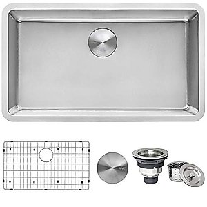 Ruvati 31-inch Undermount Kitchen Sink 16 Gauge Stainless Steel Single Bowl - RVM5931