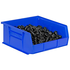 Akro-Mils Plastic Hanging Stackable Storage Bins Bundle - Blue (12-Pack + 6-Pack)