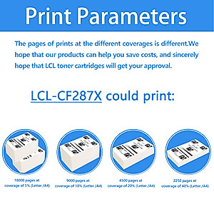 LCL Remanufactured Toner Cartridge Replacement for HP 87A 87X CF287A CF287X 18000 Pages M506dn M506x M506n M506dn MFP M527z M527dn M527f M527c 501N M501n M501dn (1-Pack Black)