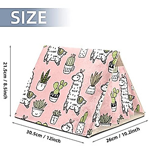 enheng Small Pet Hideout Cute Alpaca Hamster House Guinea Pig Playhouse for Dwarf Rabbits Hedgehogs Chinchillas