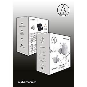 Audio-Technica ATH-SPORT7TWGY SonicSport Wireless In-Ear Headphones, Gray