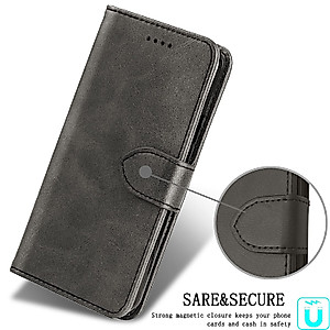 for OnePlus Nord N30 Case and Tempered Glass Screen Protector, PU Leather Flip Cover Wallet Phone Case Protector [Full Protection] [Card Slots] [Kickstand] for OnePlus Nord CE 3 Lite 5G, Black