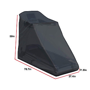 Non-Folding Treadmill Cover, dustproof and Waterproof Cover, Oxford Cloth Waterproof Sunscreen Cover (Black)