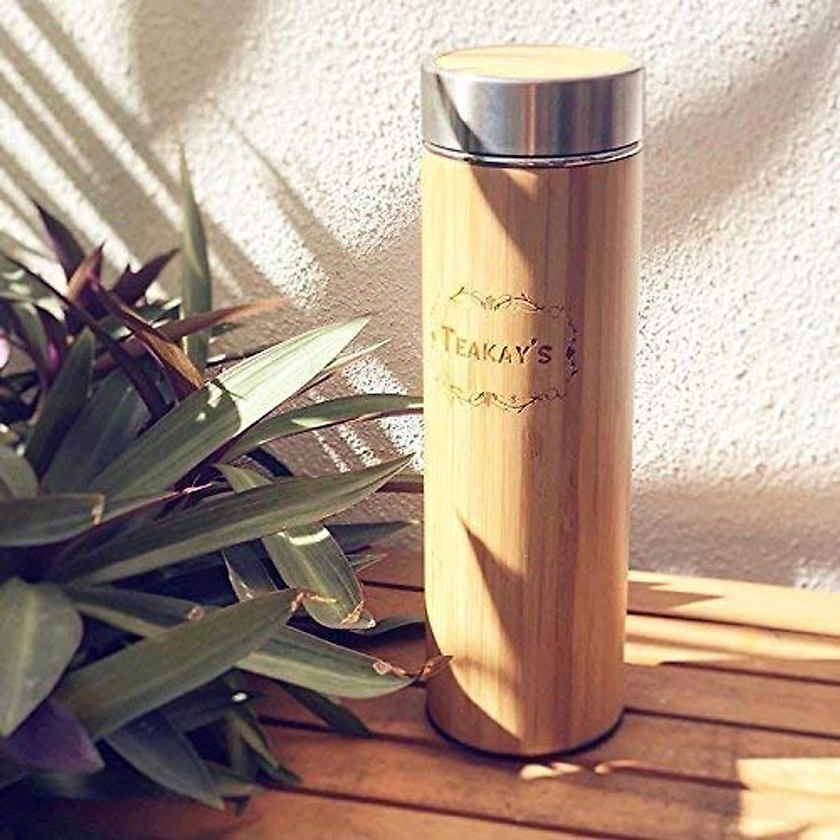 Teakays bamboo tumbler with tea infuser