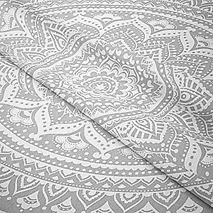 Pravik New Launched Tapestry Hippie Mandala Bohemain Wall Hanging - Tapestries Gypsy Hippie Ombre Silver Wall Decor Indian Ombre Silver Boho Dorm Room Decorative Accessories 30 x 40 Inch