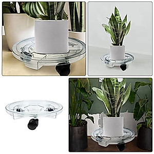 GANAZONO House Plants Plant Caddy with Wheels: Movable Planter Dolly Trolley Tray Flower Pot Pallet Plant Pot Saucer Stand for Tree Flower Planter Shelf House Plants Indoors Live